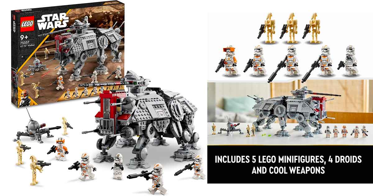 LEGO 75337 Star Wars AT-TE Walker Set with Droid Figures - Competition Fox